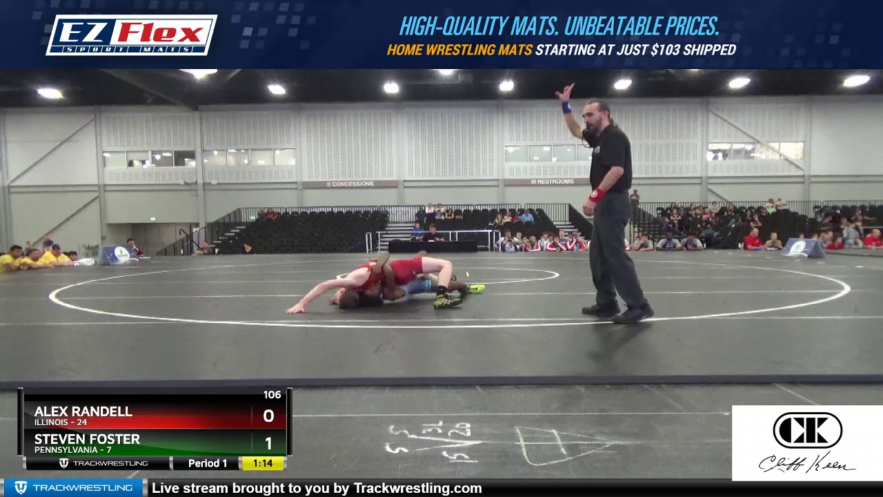 Mat 1 106 Alex Randell Illinois Vs Steven Foster Pennsylvania - YouTube