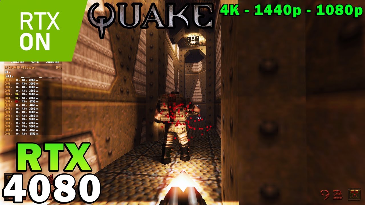 Quake 1 Ray Tracing | RTX 4080 | Ryzen 7 5800X3D | 4K - 1440p - 1080p ...