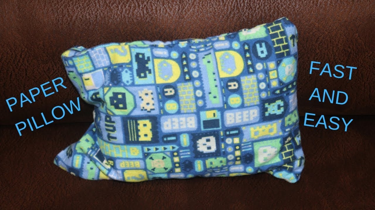 How to make a paper pillow - YouTube