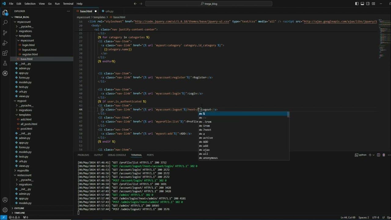 How to redirects users to a specific URL after a logout in Django? - YouTube