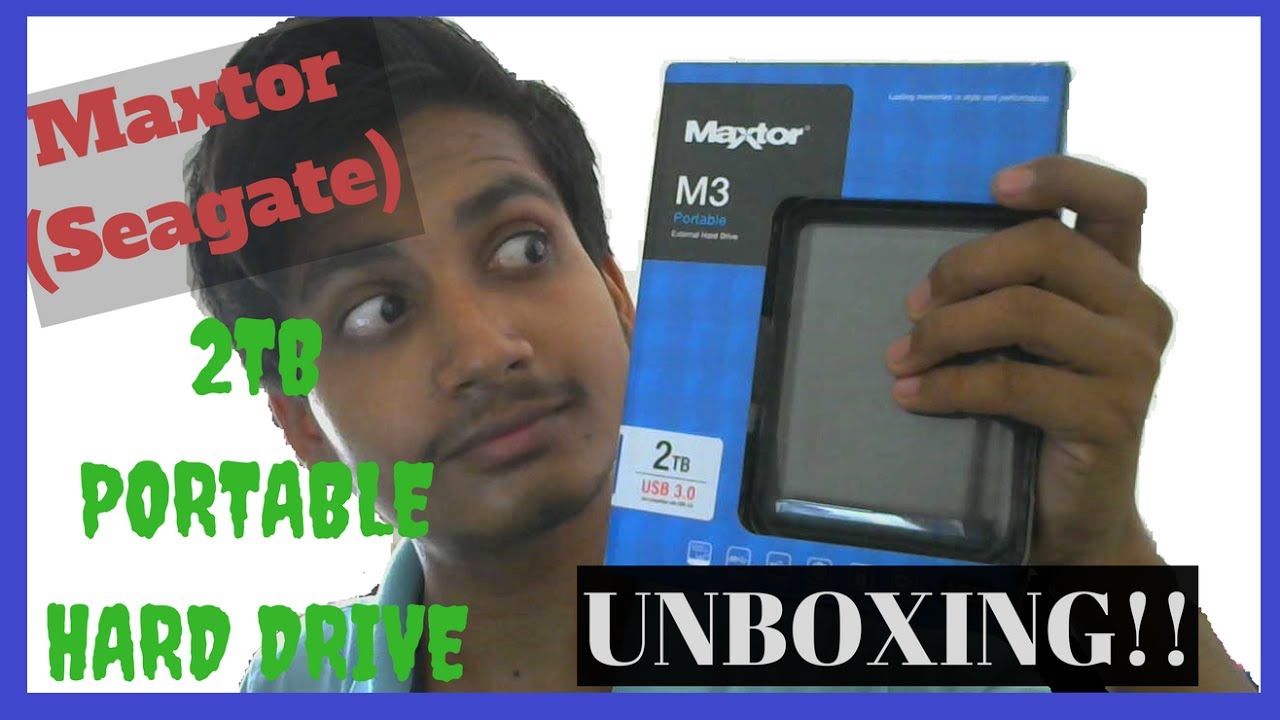 MAXTOR (SEAGATE) M3 2TB PORTABLE HARD DRIVE UNBOXING - YouTube