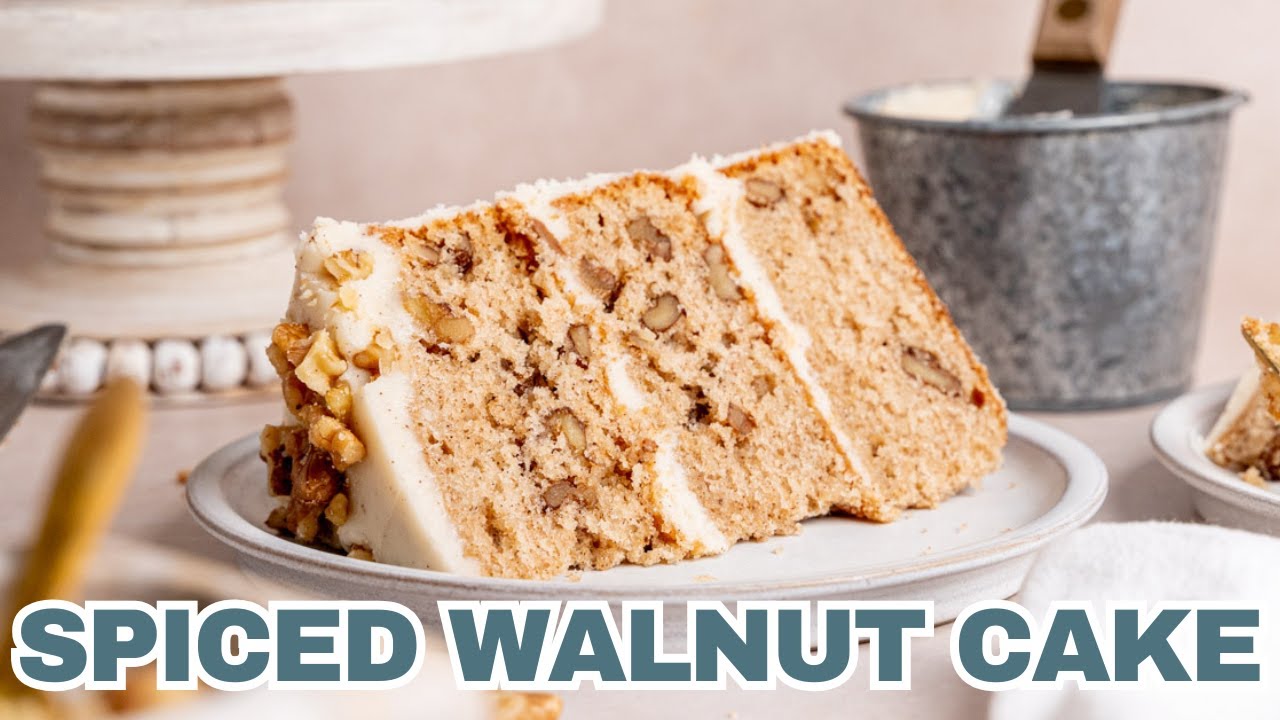 The BEST Spiced Walnut Cake with Brown Butter Cream Cheese Frosting ...