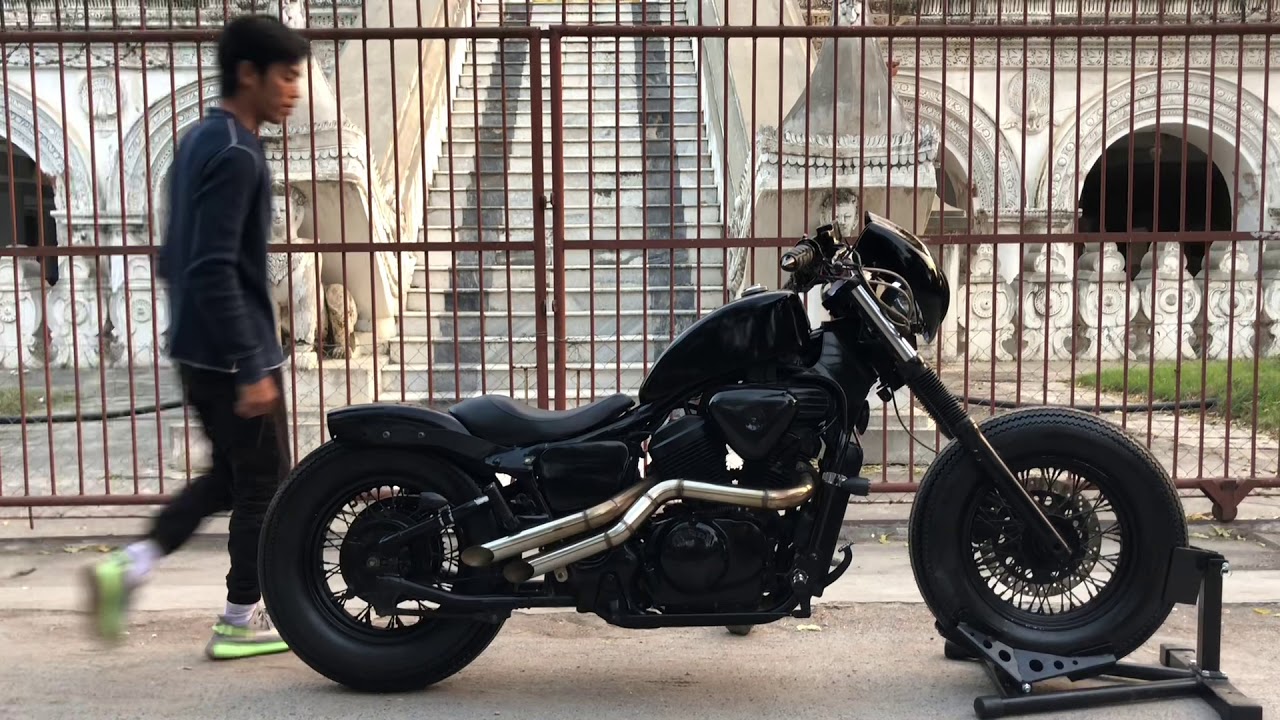 Honda steed 400cc Bobber style Creating MATG Custom - YouTube