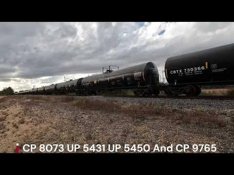 CP 8073 UP 5431 UP 5450 CP 9765 - YouTube
