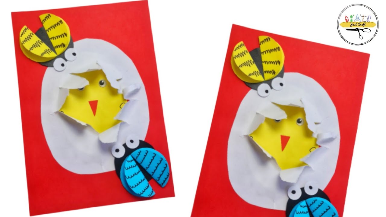 How to make a Hatching Egg | Paper Egg Craft | Egg Hatching Craft ...