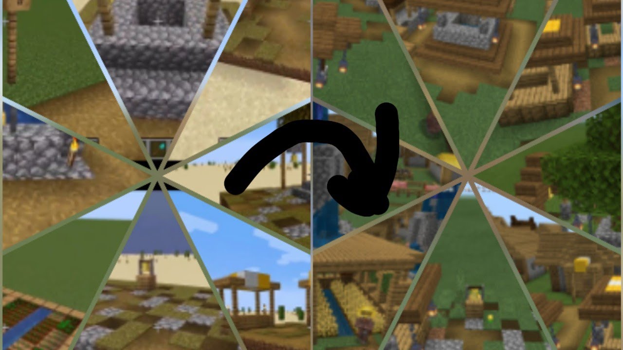 How to transformation villager farm,lamp,town centers 1,2&3,villager ...