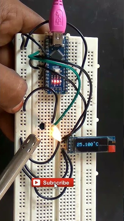 arduino lm35 temperature sensor with oled display #Shorts - YouTube
