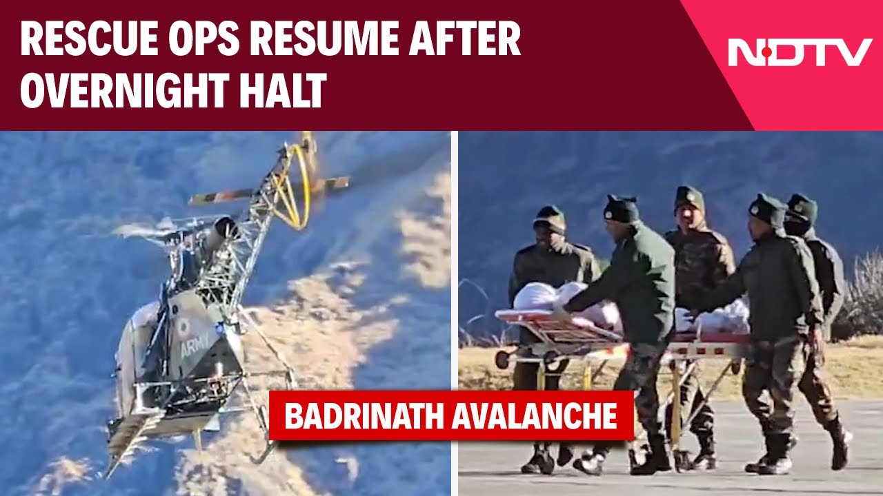 Chamoli Avalanche | Badrinath Avalanche: Rescue Ops Resume After ...