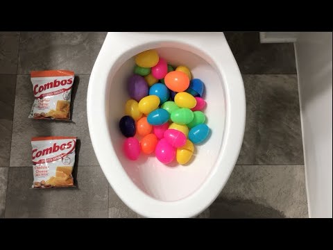 Will it Flush? - Rainbow Surprise Eggs and Combos - YouTube