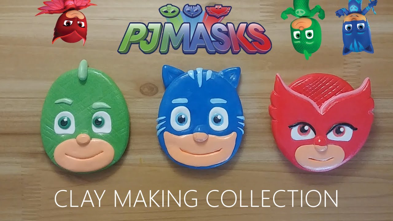 PJ masks clay making collection 파자마 삼총사 클레이로 만들기 모음 - YouTube