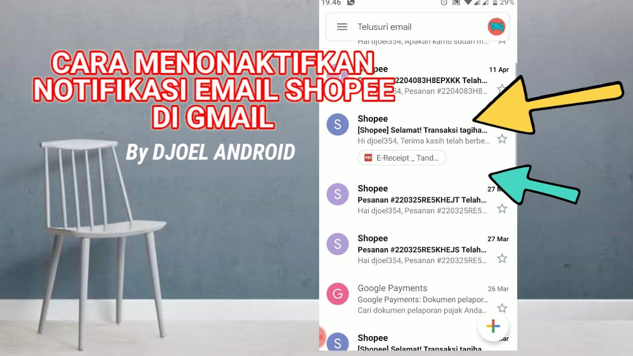 Cara Menghentikan Notifikasi Email Shopee | Berhenti Berlangganan ...
