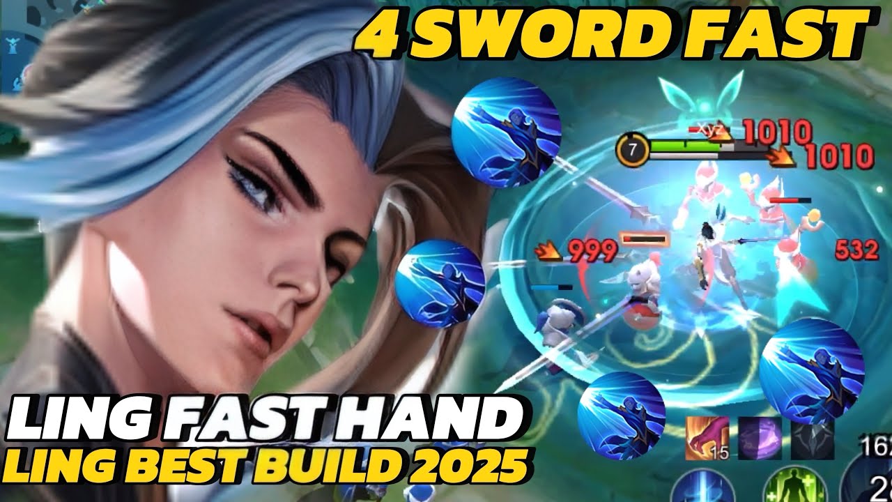 LING FAST HAND AND AGGRESSIVE GAMEPLAY 2025🔥| LING BEST BUILD AND EMBLEM 2025 | LING MLBB - YouTube