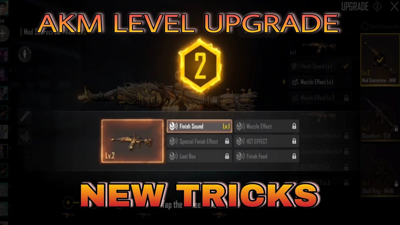 AKM Upgrade skin pubg new state | YouTube main First time akm ka level ...