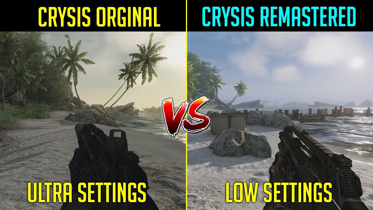Crysis Original Ultra settings V/S Crysis Remastered Lowest settings ...