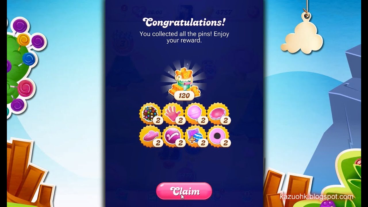 Candy Crush Saga - Collected all the Pins ! - YouTube