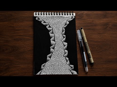 Easy pattern for beginners ✨️💚#zentangle #zen #doodle #art #satisfying #zentangleart #penart #shorts