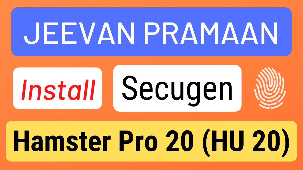 Install Secugen Hamster Pro 20 Biometric Driver on Windows 10 computer ...