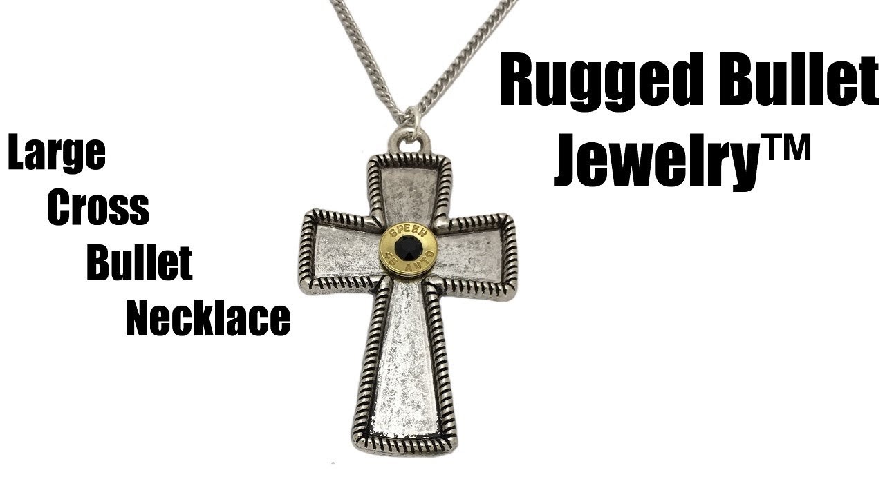 Bullet Jewelry: Large Cross Bullet Necklace - YouTube