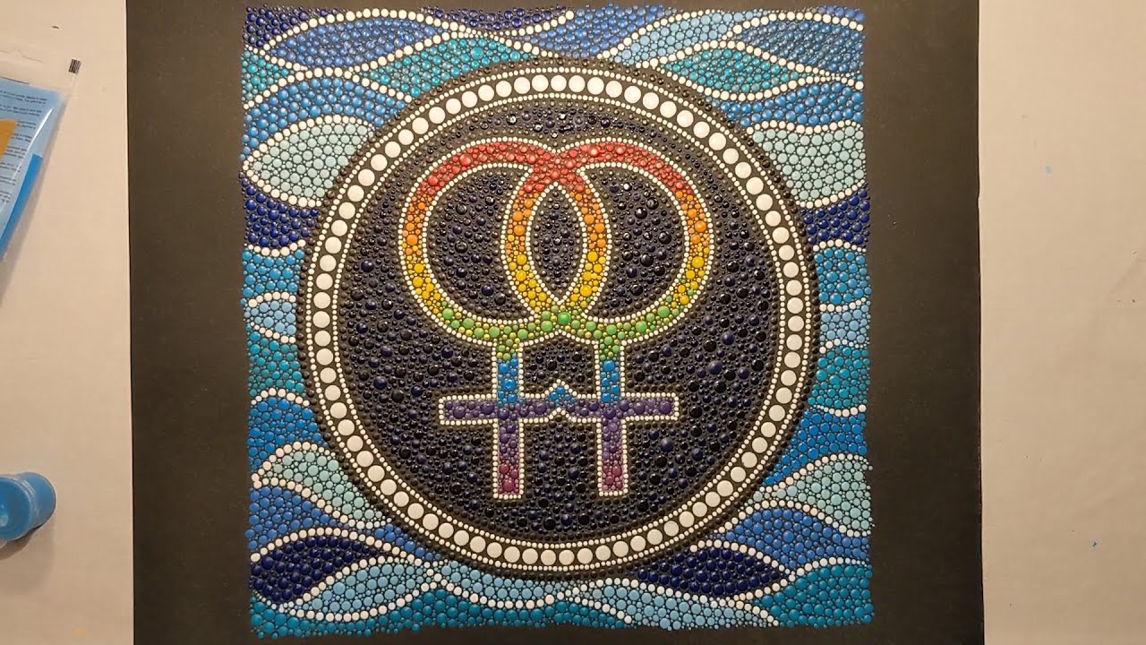Dot Painting #1 'Double Venus' - how to achieve graduated rainbow ...