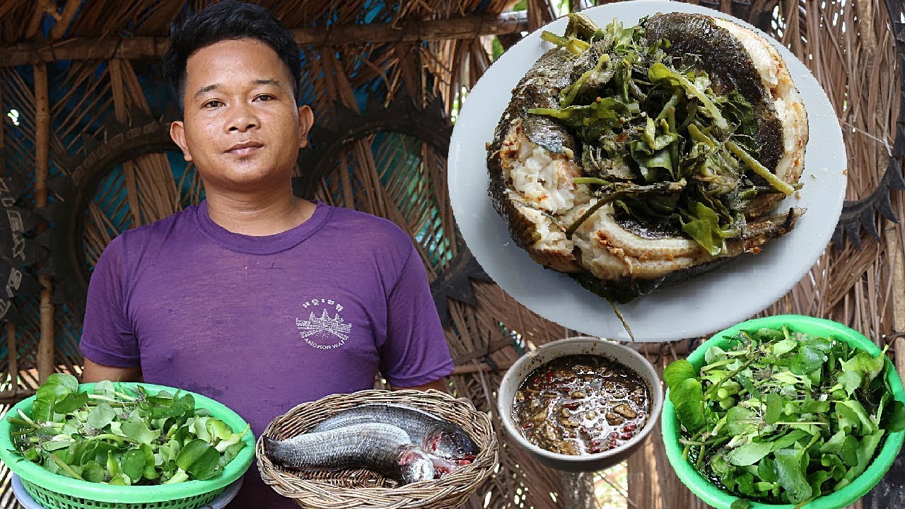 Amazing , how to cook fish with Water Hyacinth to eat so Delicious ...