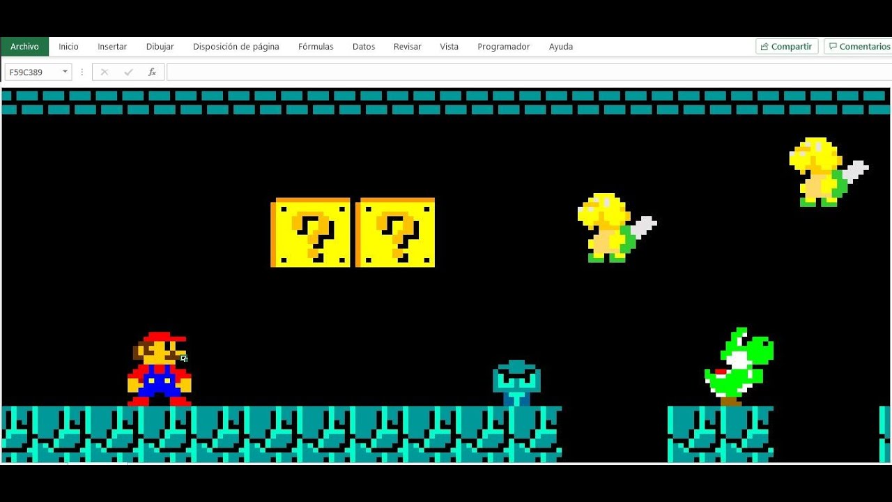 Videojuegos desarrollados en excel - YouTube