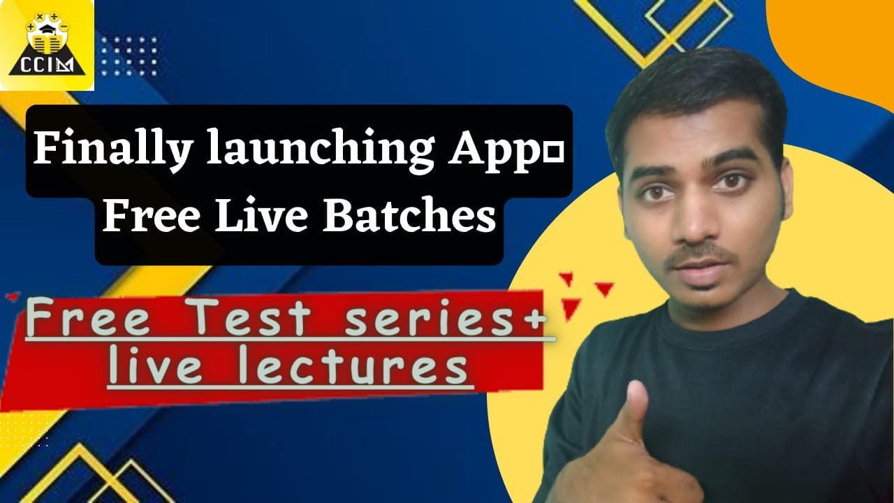 Finally We are launching our App 🎉Free batches+ test series - YouTube