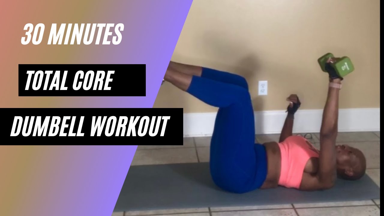 30 minute AB and Core workout with dumbbells. Boot Camp live workout ...