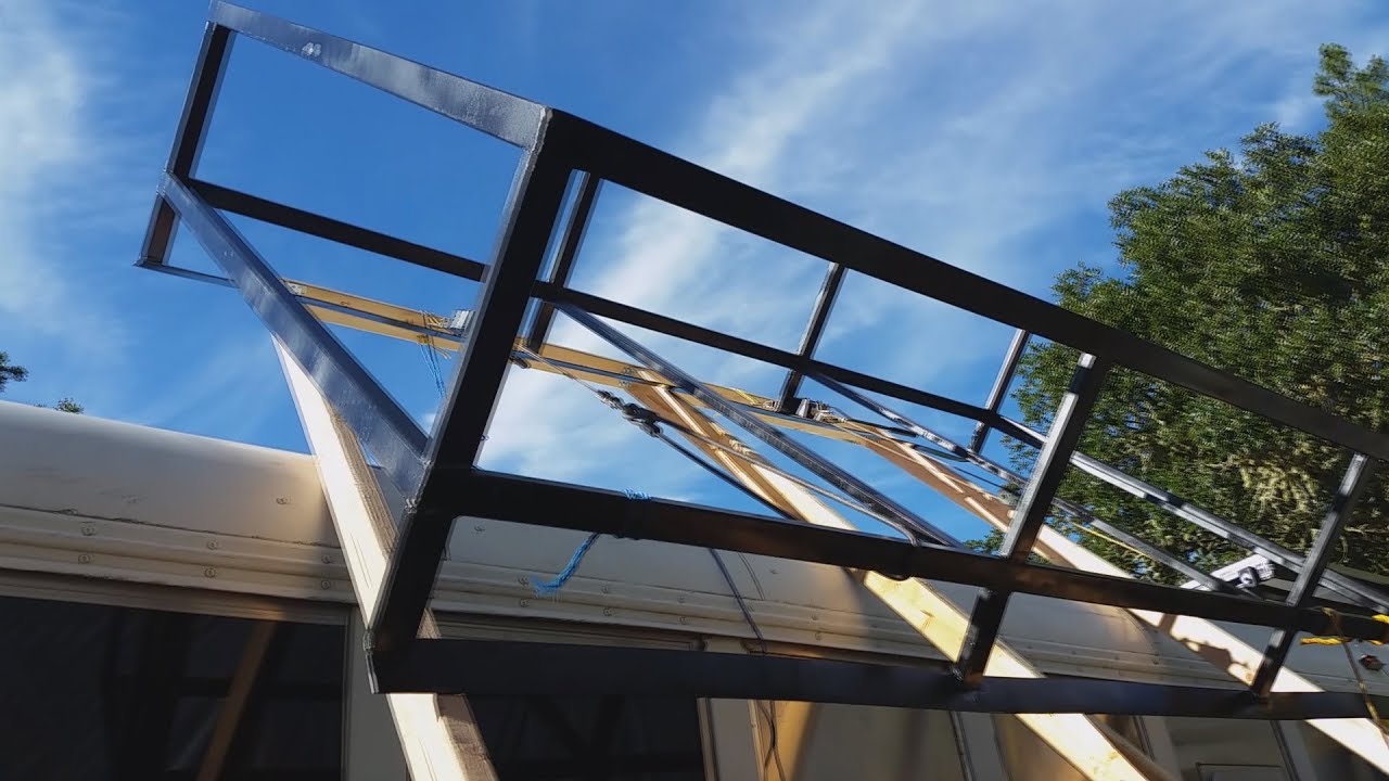 Jon's Bus Conversion Part 62 - Roof rack for the bus - YouTube