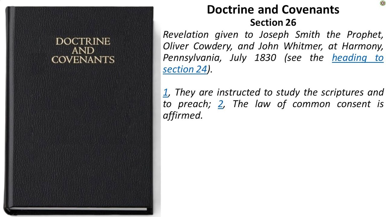 Doctrine and Covenants - Section 26 - YouTube