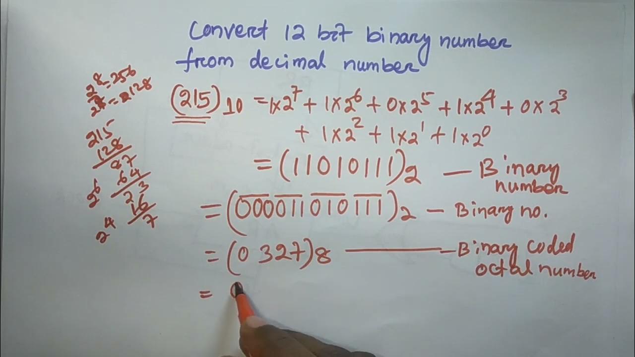 Convert 12 bit binary number from decimal number - YouTube