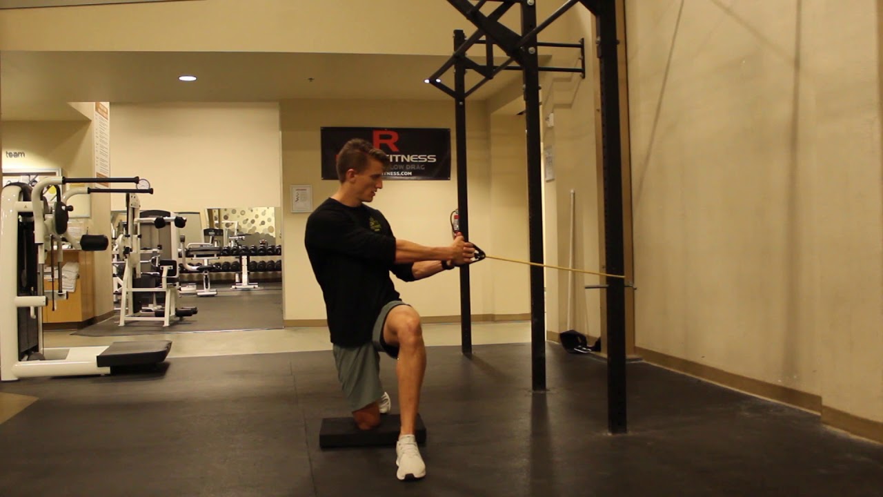 half kneeling cable twist - YouTube