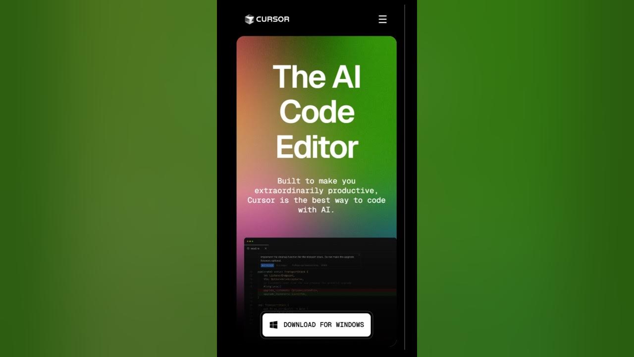 Cursor AI: The Best AI-Powered Code Editor for Developers! - YouTube