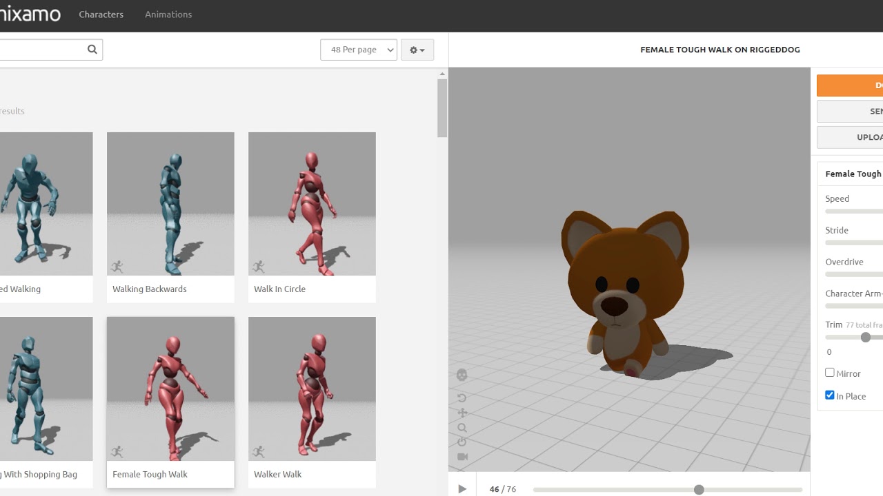 Character060 Rigged Dog Mixamo - YouTube