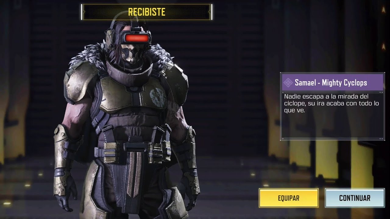 COD Mobil personaje de pase de batalla SAMAEL - MIGHTY CYCLOPS - YouTube