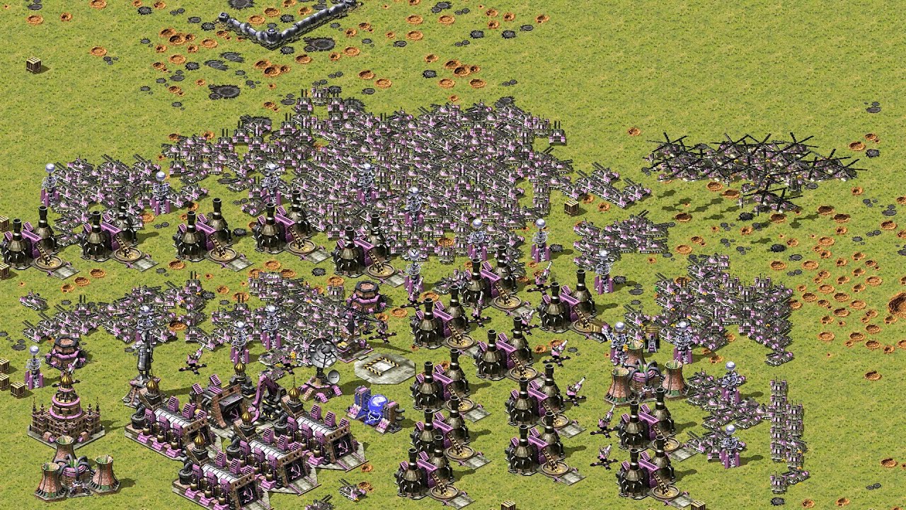 Red Alert 2 Apocalypse Tanks Very Strong To Attack Extra Hard AI Enermy ...