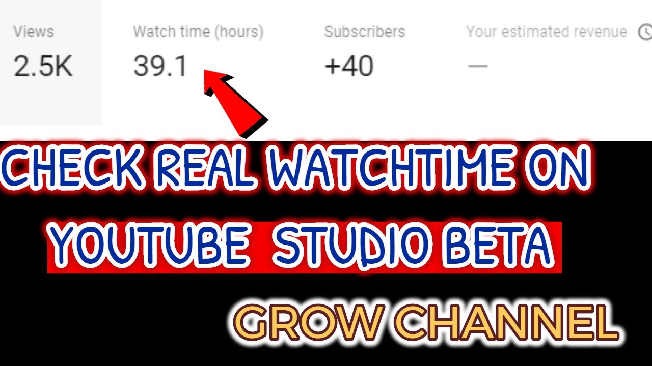 How To Check Watch Time On Youtube Studio Beta YouTube how-to-check-watch-time-on-youtube-studio-beta-youtube