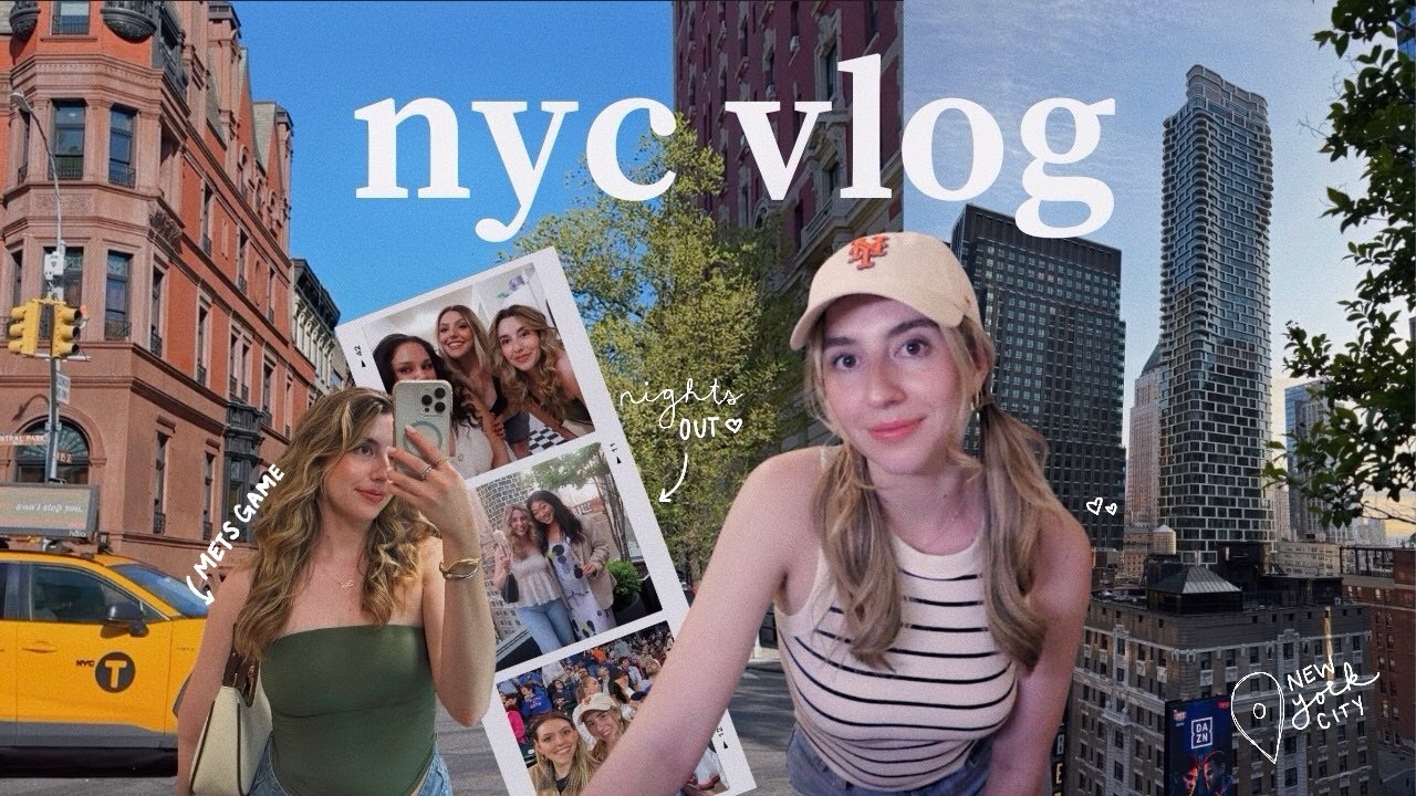 NYC VLOG | mets game, a night out & cooking dinner with friends *slightly chaotic* - YouTube
