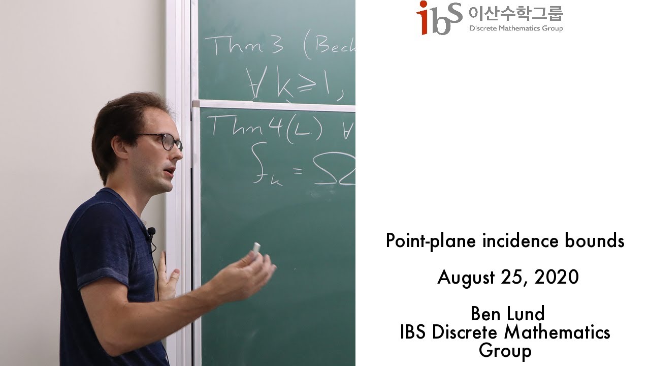 2020.08.25, Ben Lund, Point-plane incidence bounds - YouTube