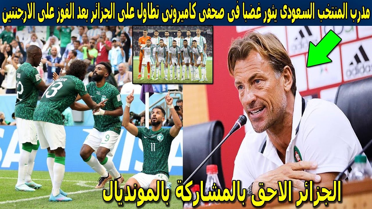 مدرب المنتخب السعودى رينار يصفع صحفى كاميرونى تطاول على الجزائر بعد فوز