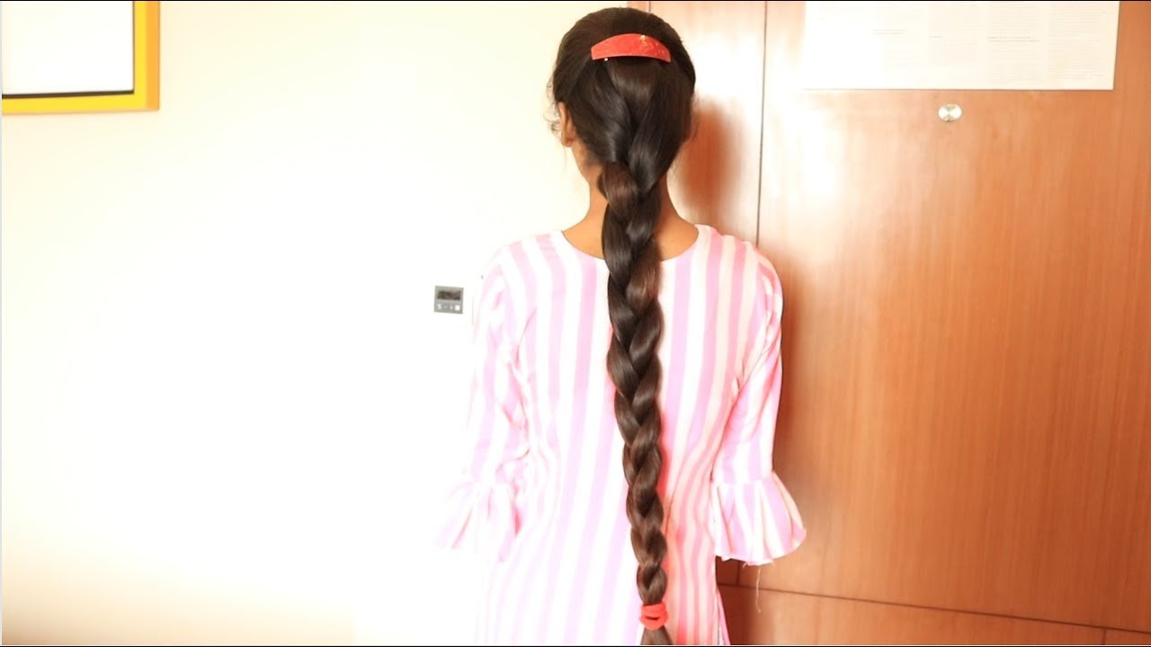 How to: Easy & Simple Top Clip Loose Hair Braid | Loose Hair Braid ...