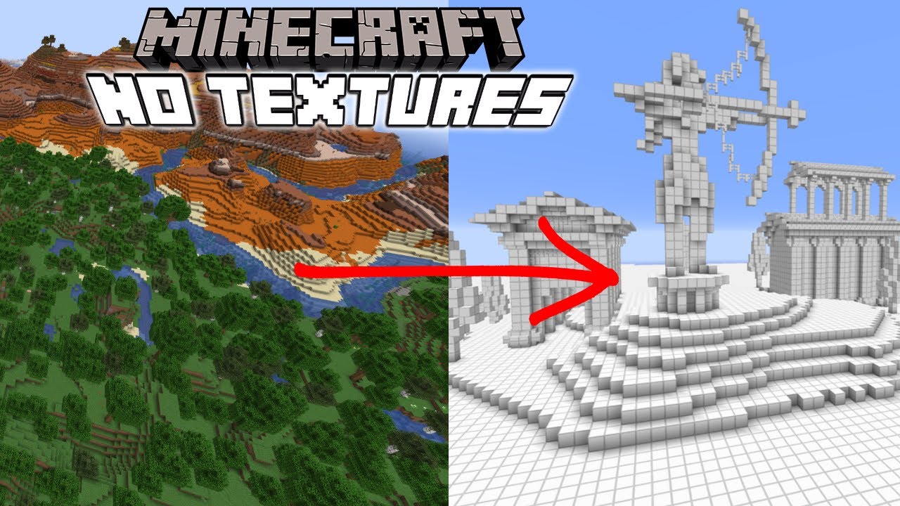 Can you Build in Minecraft with No textures?! ft. @skipthetutorial ...