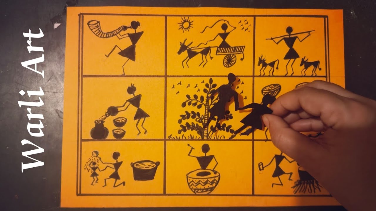Warli Art│How to draw Warli Art│Easy Warli Art for Beginners │Art And ...