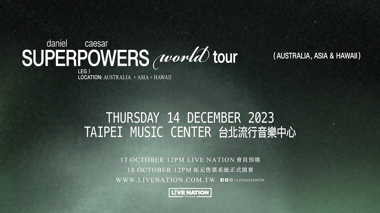 Daniel Caesar Presents “Superpowers World Tour – Leg 3: Australia ...