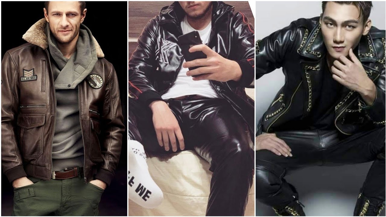 Latest and very charming ideas about leather outfit for boys and men ...