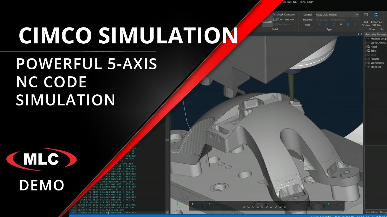 5-Axis CIMCO Machine Simulation - YouTube