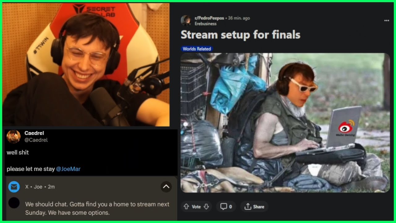 Caedrel Gets EVICTED From T1 & Reacts To Memes - YouTube