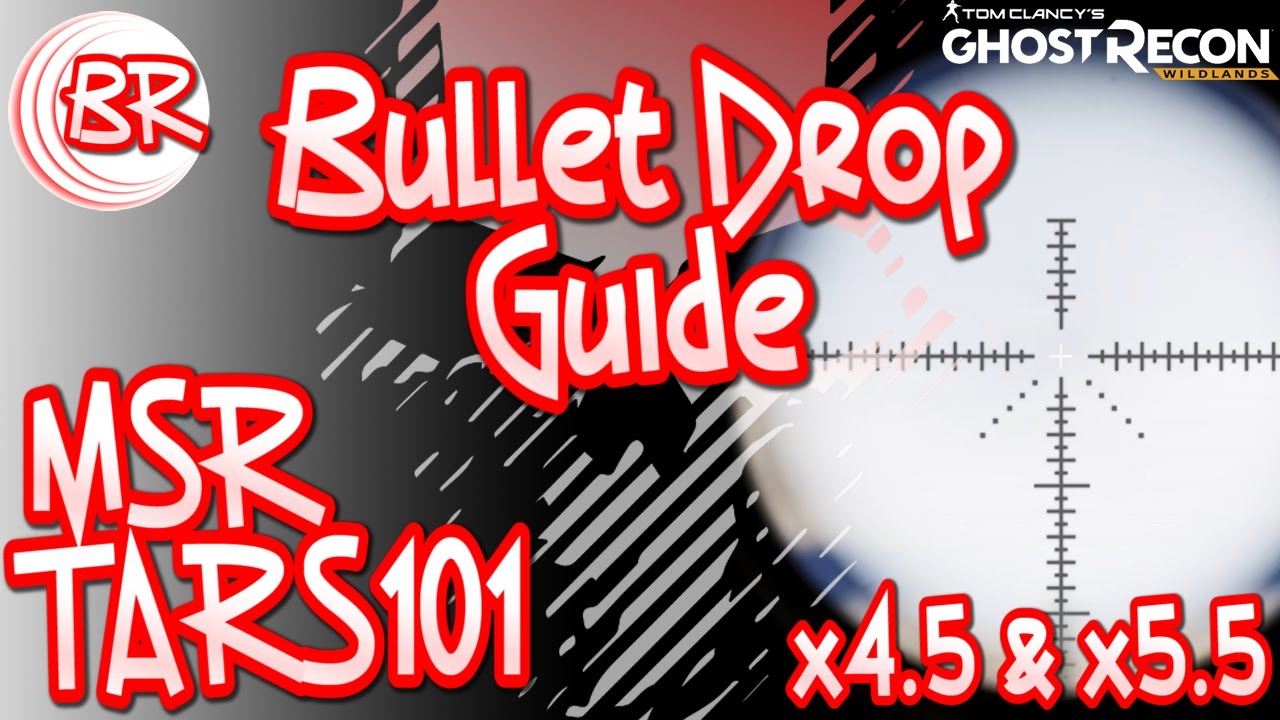 MSR Sniper + TARS101 Scope - x4.5 & x5.5 Zoom - 1km Bullet Drop Guide ...