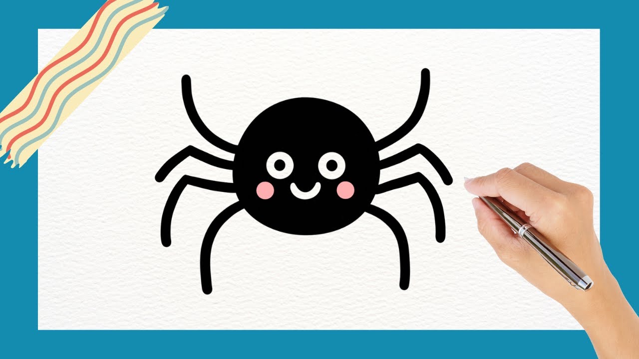 🕷️How To Draw A Spider Step-by-Step | Cute Halloween Drawing Easy - YouTube