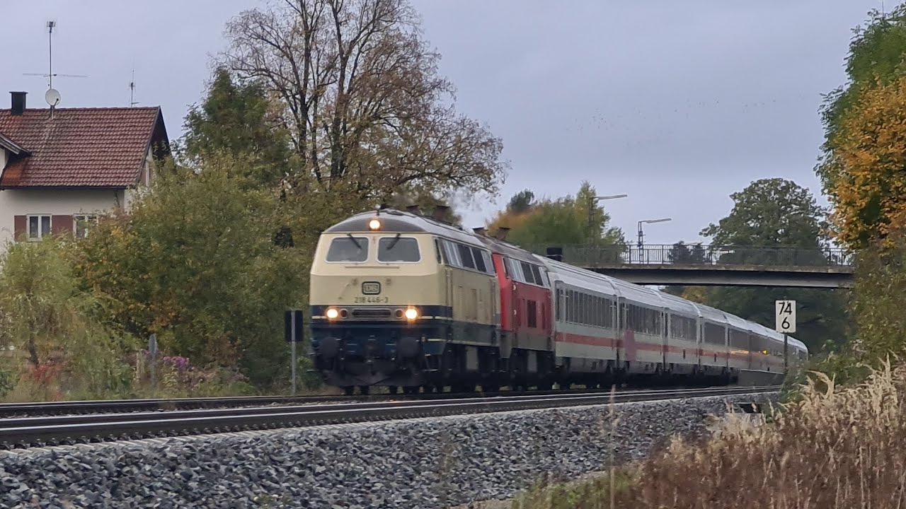 IC 2013 [RE32] mit 218 446-3 & 218 414-1 - YouTube