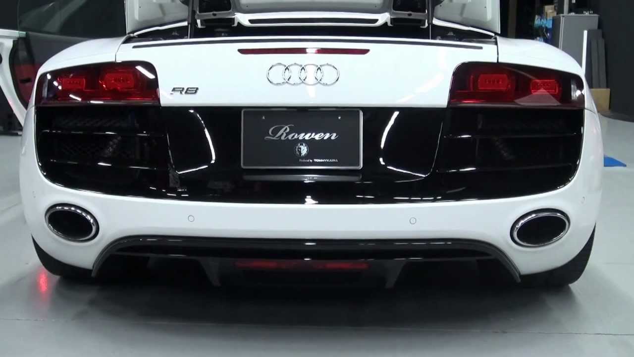 Audi R8 (V10)) SPYDER FULL TITANIUM EXHAUST SYSTEM by Rowen - YouTube